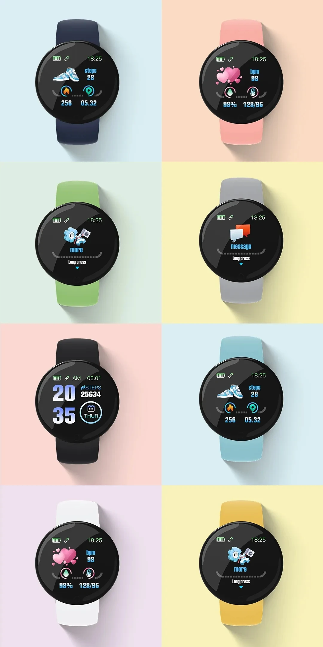 D18S Smart Watch - IP67 Waterproof Fitness Tracker