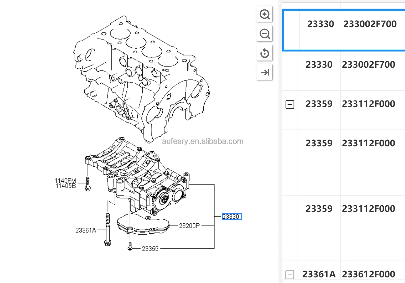 Auferay 233002F700 23300-27700 OEM CARRIER ASSY-BALANCER SHAFT Oil Pump ...