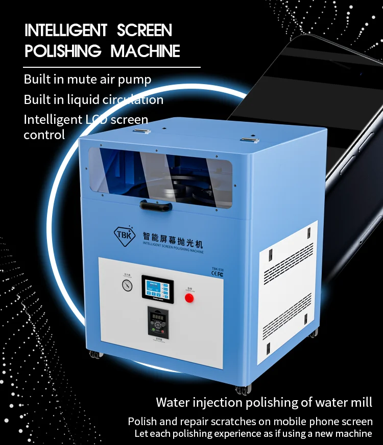 Automatic Polishing Machine Removing Scratches On Glass Screens Of ...