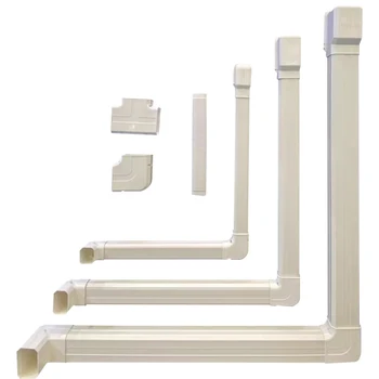 Tee Joint White Pvc Flexible Decorative Air Conditioner Pipe Cover Pvc ...