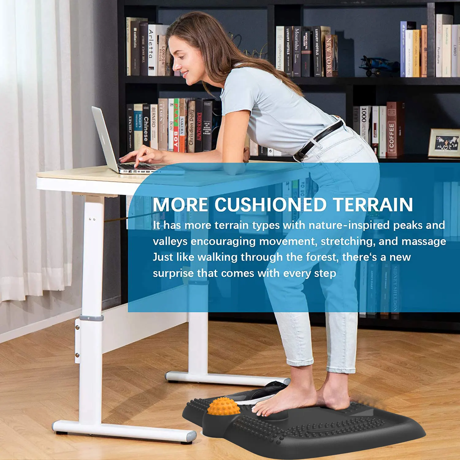 MULTI-USE Comfort Standing Desk Anti-Fatigue Mat, Ergonomic Comfort Mat ...