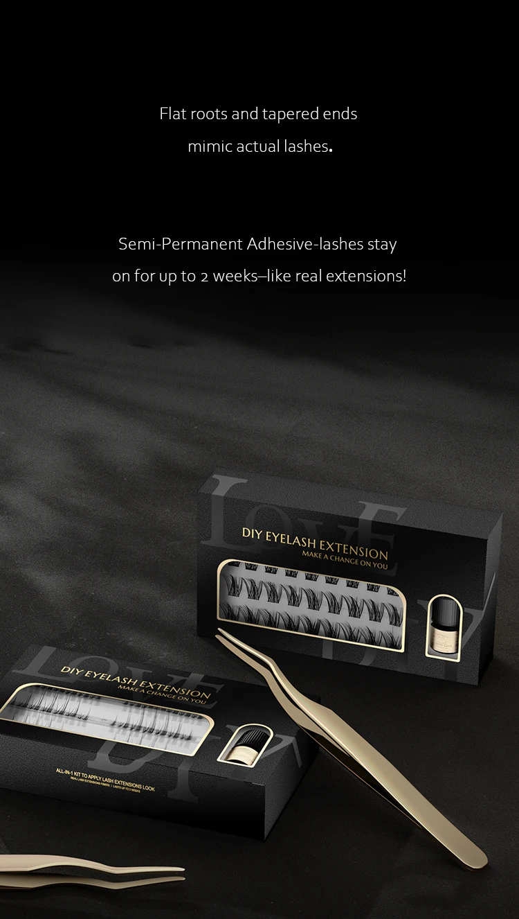 Sumformi Diy Lash Extensions Kit Faux Mink Lash Cluster D C Curl ...