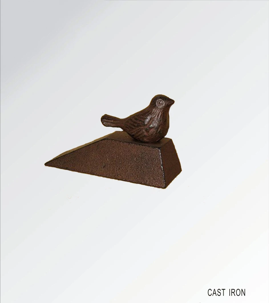 Heavy Duty Vintage Farmhouse Cast Iron Door Stopper for Home with Bird ...