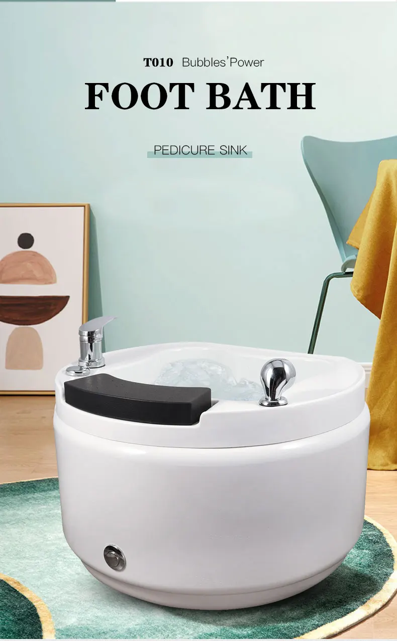 Multifunctional White Foot Bath for Pedicure & Foot Care, OEM