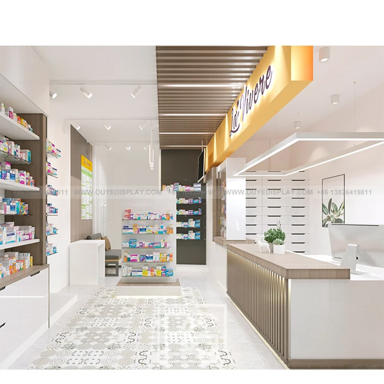 Shop Interior Design Retail Pharmacy Display Showcase Luxury Design ...
