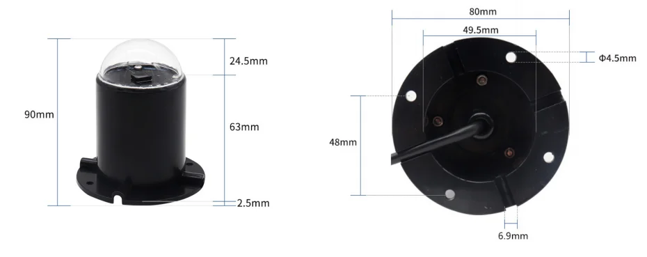 Rs485 0-1800w/m2 Solar Radiation Sensor Solar Radiation Pyranometer ...