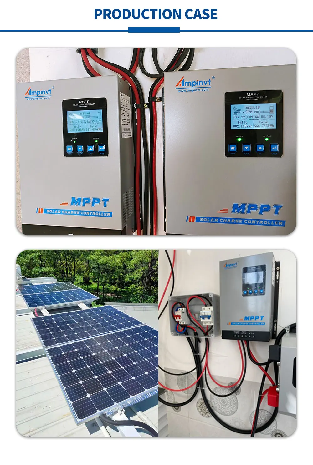 24v 48 Volt MPPT Charge Inverter with WIFI Mode Hybrid Solar Charger ...