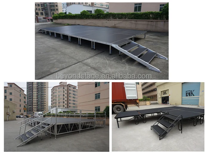 Carpeted Finish Stage for Events Assembly Quick Install Banquets Stage ...