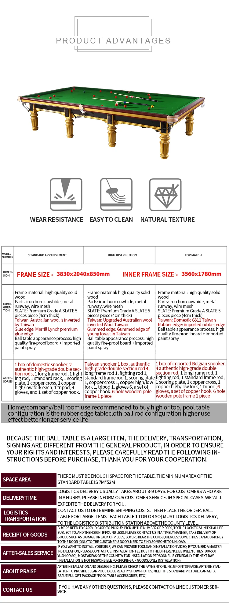 Modern Style Indoor Pool Table Clubs Use Professional Snooker Table ...