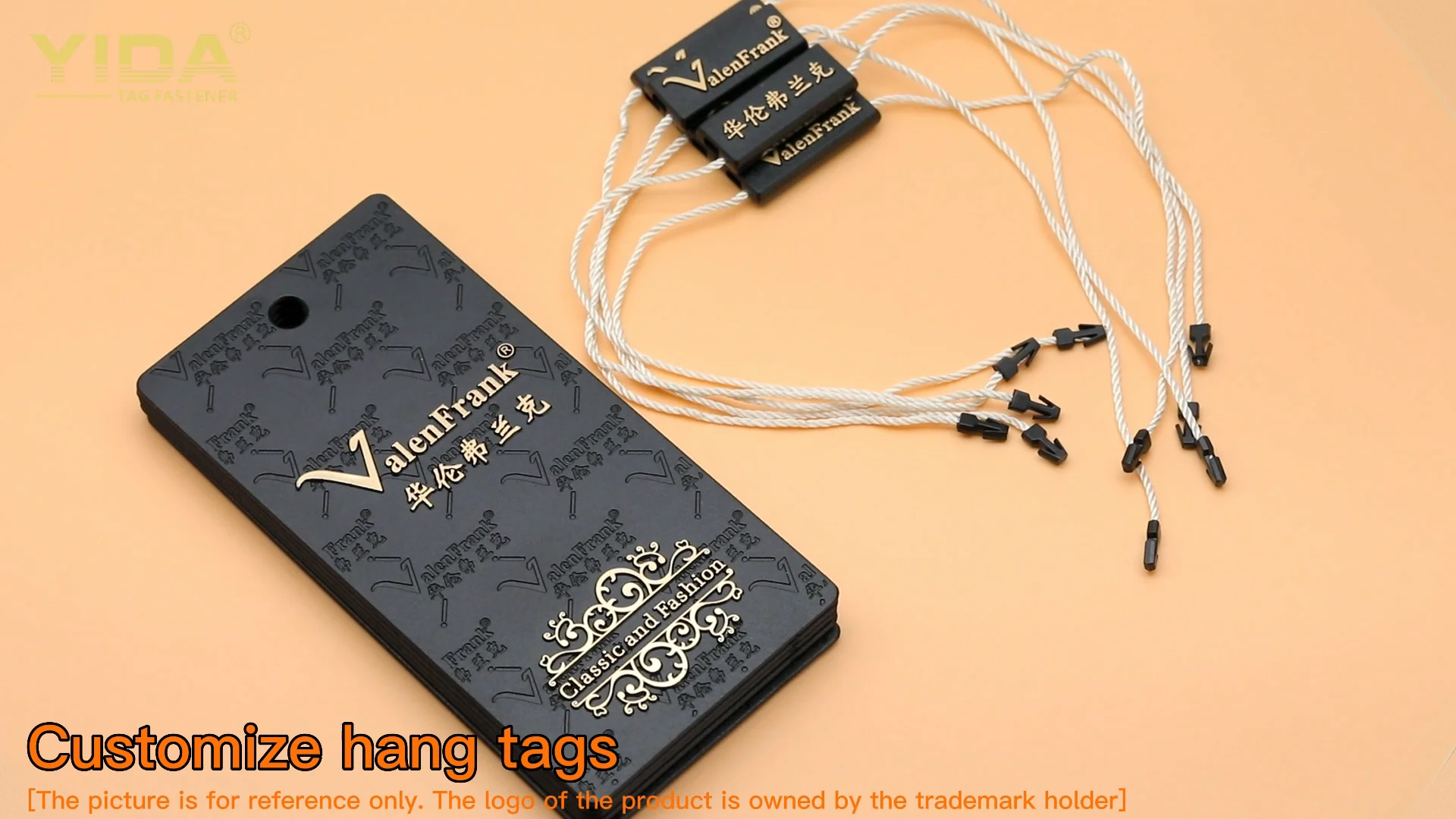 Custom Printed Plastic Hang Tag Embossed Swing Tags Hangtag With String ...