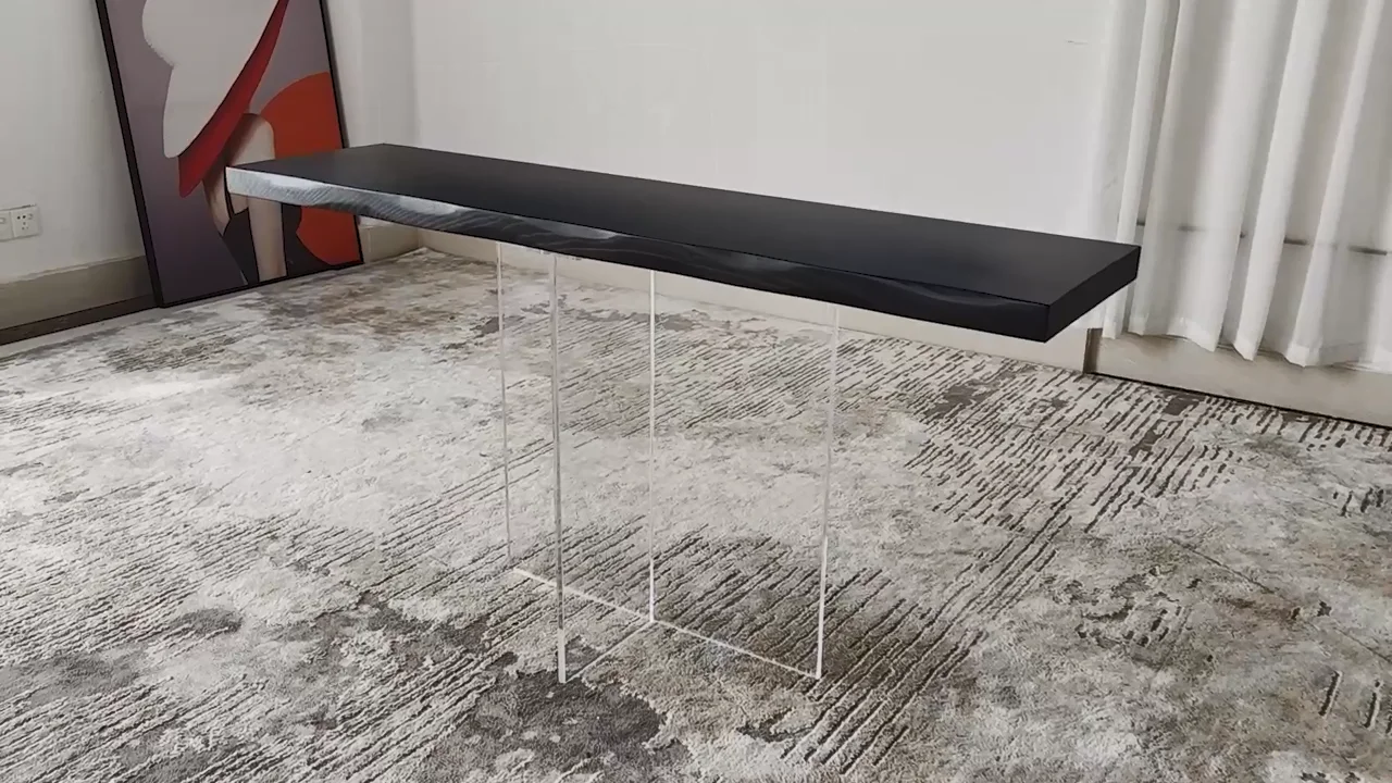 Wisemax Furniture Minimalist Hotel Lobby Black Wood Top Side Table ...