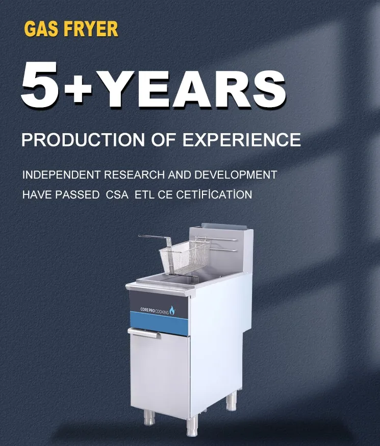 Gas-fueled Deep Fryer by Core Pro - Durable & Efficient
