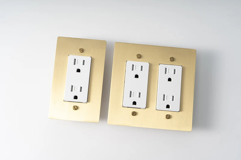 New Arrival Brass Gold Panel Us Standard 1gang Dimmer Brass Knurled ...