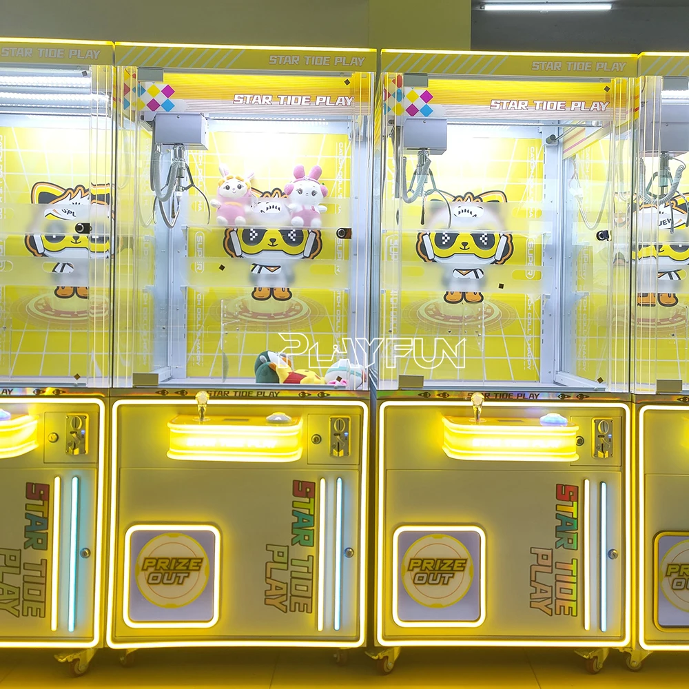 Coin Operated Game Machine Claw Crane Games Star Tide Play Ufo Catchers ...