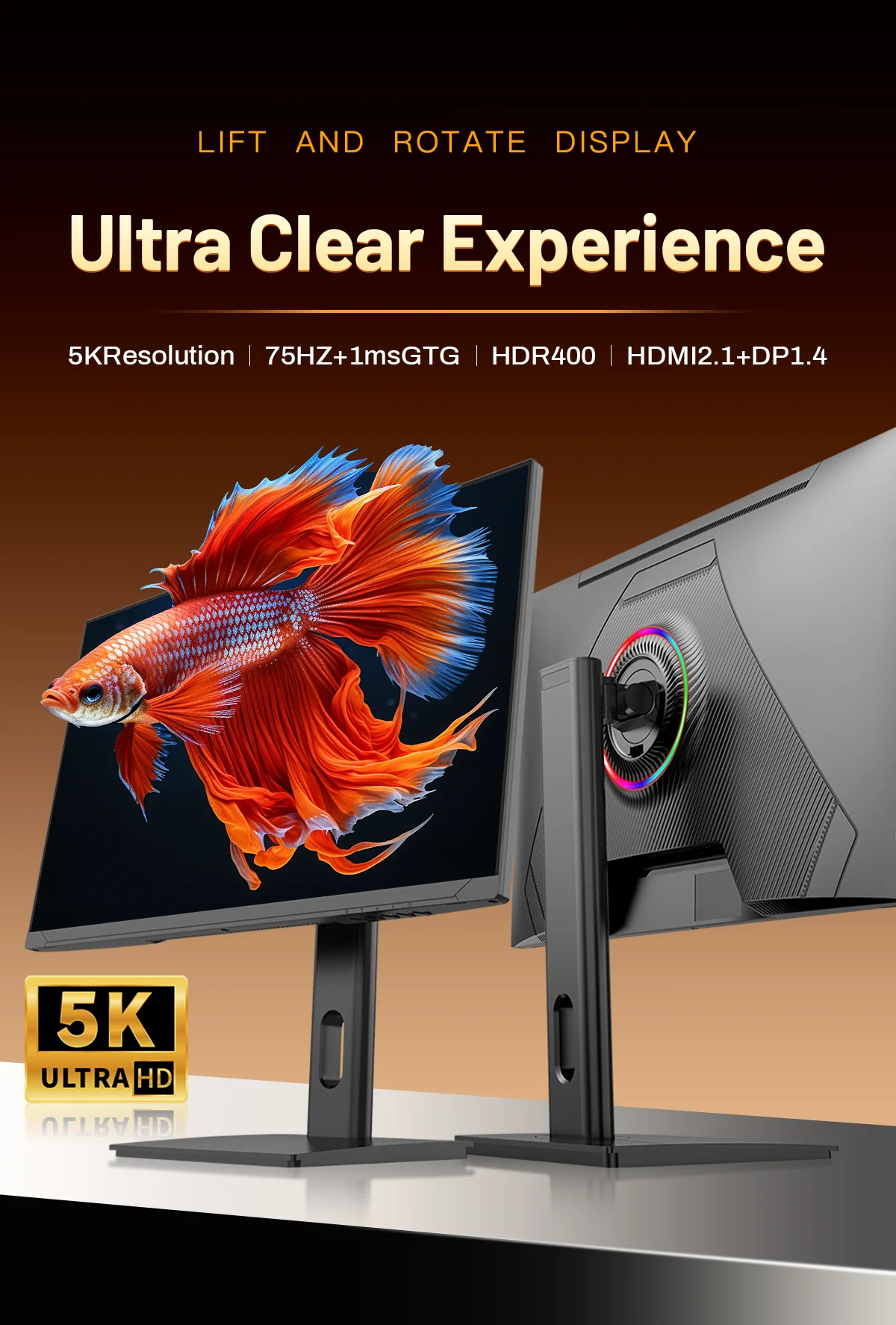 5K 4K 2K 300Hz Full HD Gaming Monitor 27 Inch Ips 0.5ms High Brush ...