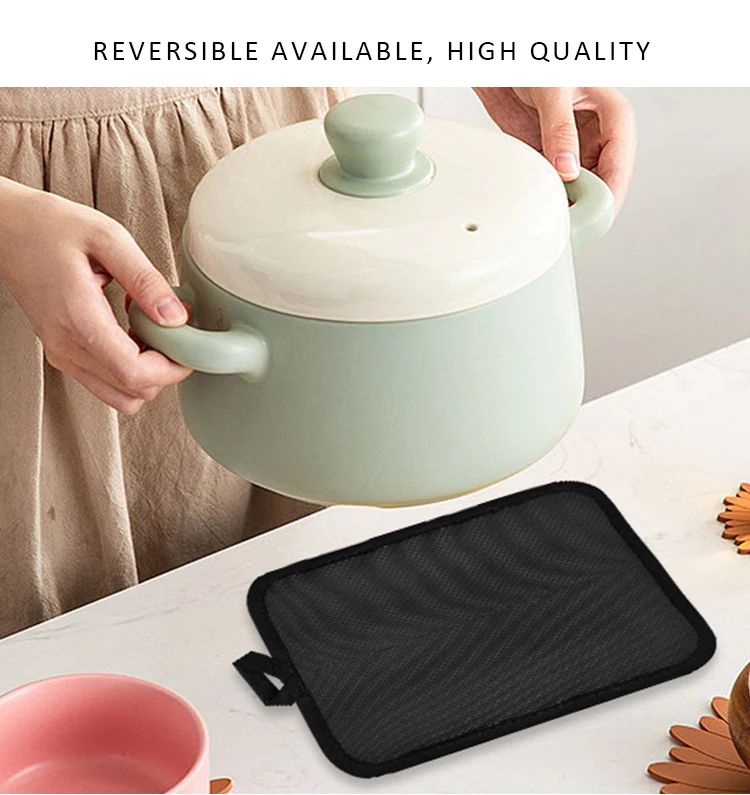 Customized Blank Sublimation Pot Mat Heat Transfer Cotton Linen Pot ...