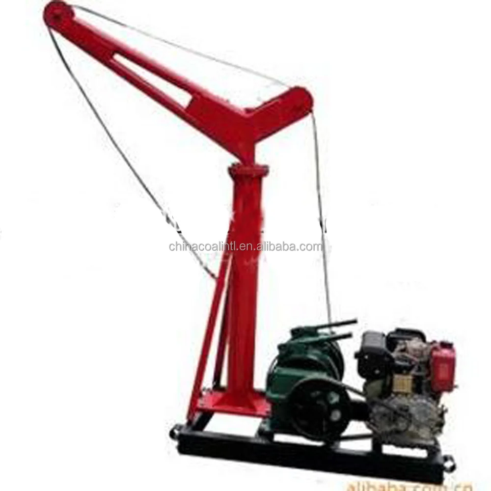 Mini Diesel Hoist 1 Ton Capacity - Portable Mobile Crane for ...