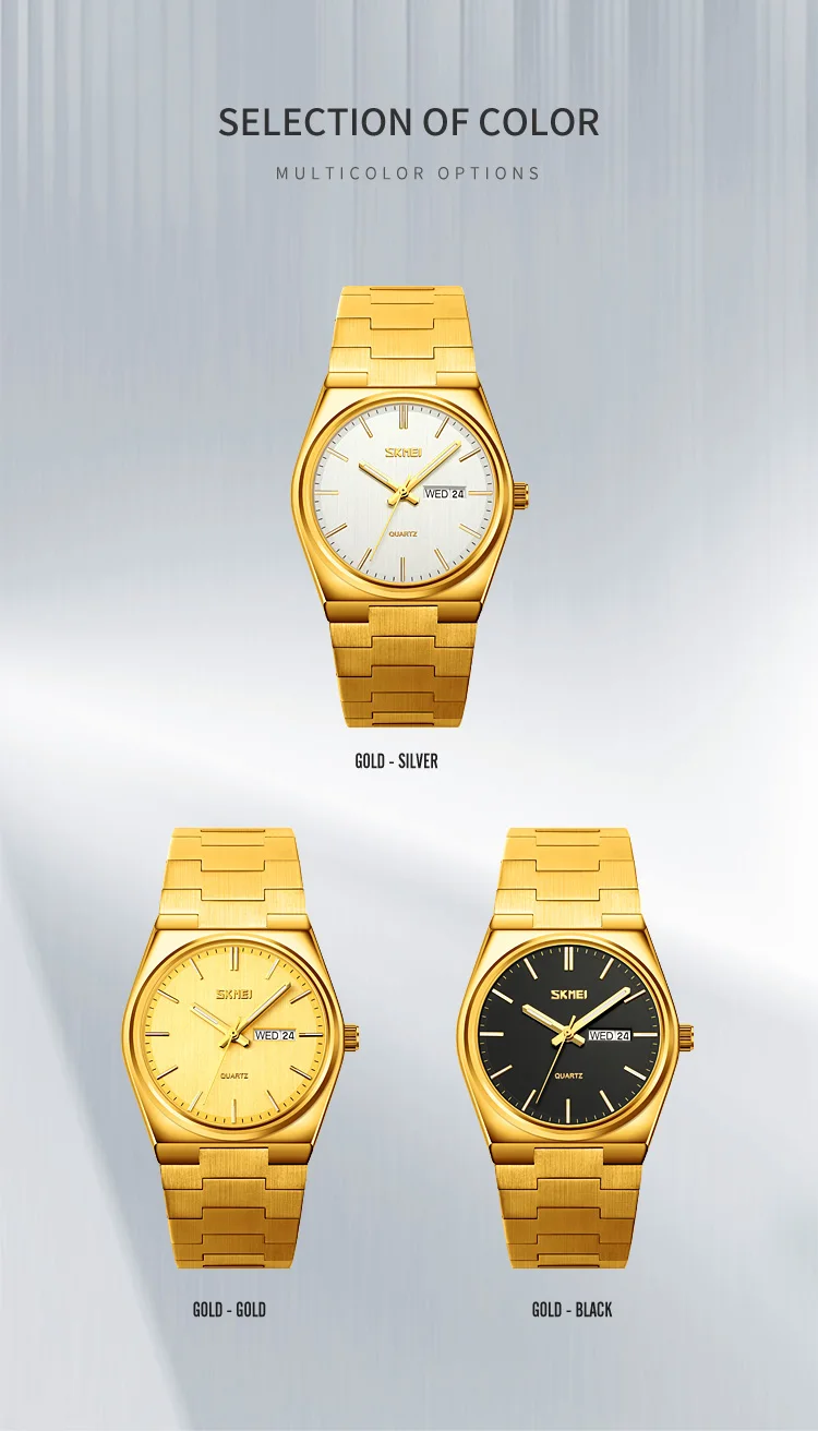 Skmei 9288 Luxury Quartz Watch - Stainless Steel Mens Watch