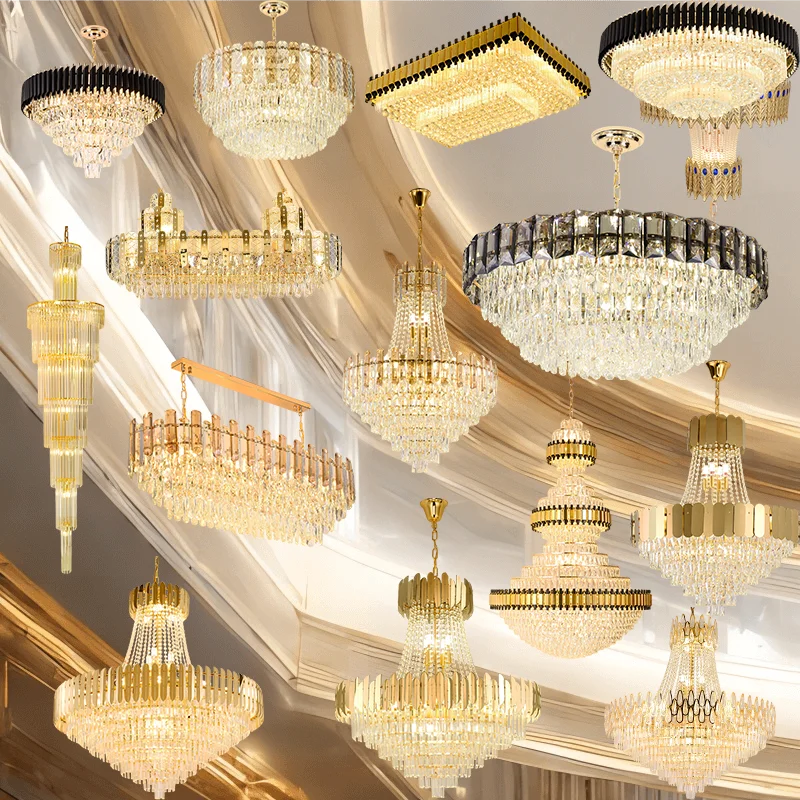 European Style Luxury New Modern Led Round Crystal Pendant Light Led ...