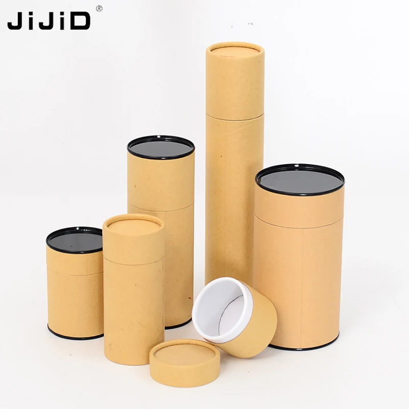 Jijid Custom Cylindrical Canister Cardboard Cylinder Round Box Paper ...