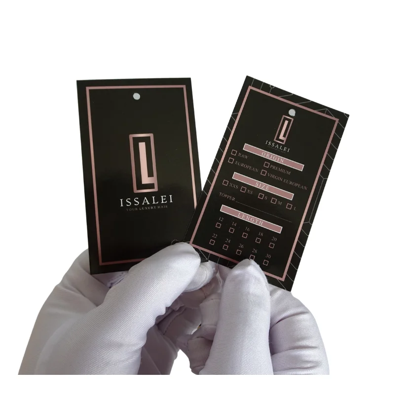 Luxury Woven Label Custom Logo Wig Tags Glitter Name Hair Tags and ...
