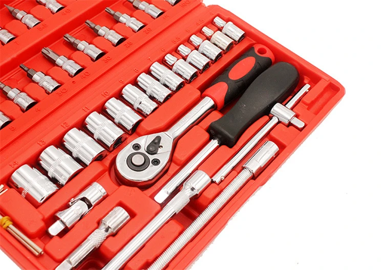 46 In 1 Socket Set Manual Repair Combination Spanner Socket Wrench ...