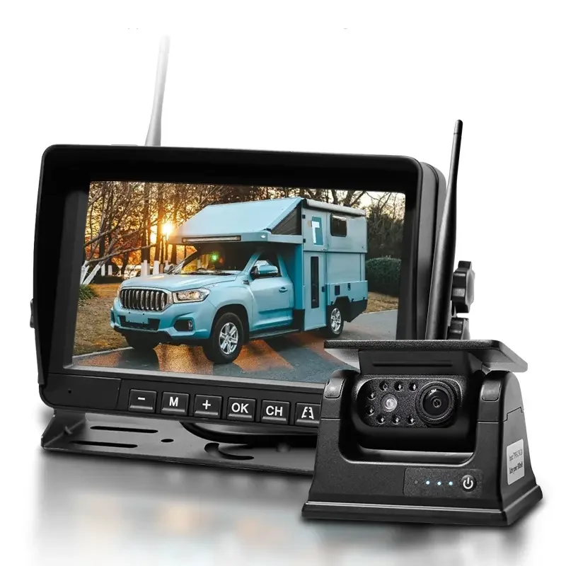 Pz 7inch Mdvr Monitor With 1080p Rear View Camera Strong Magnetic Truck ...