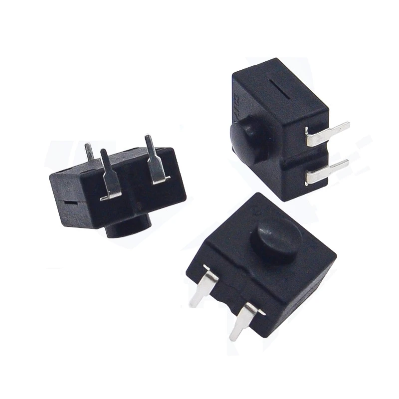 12x12mm Tactile Push Button Switch for Flashlight, ON/OFF Self-Locking ...