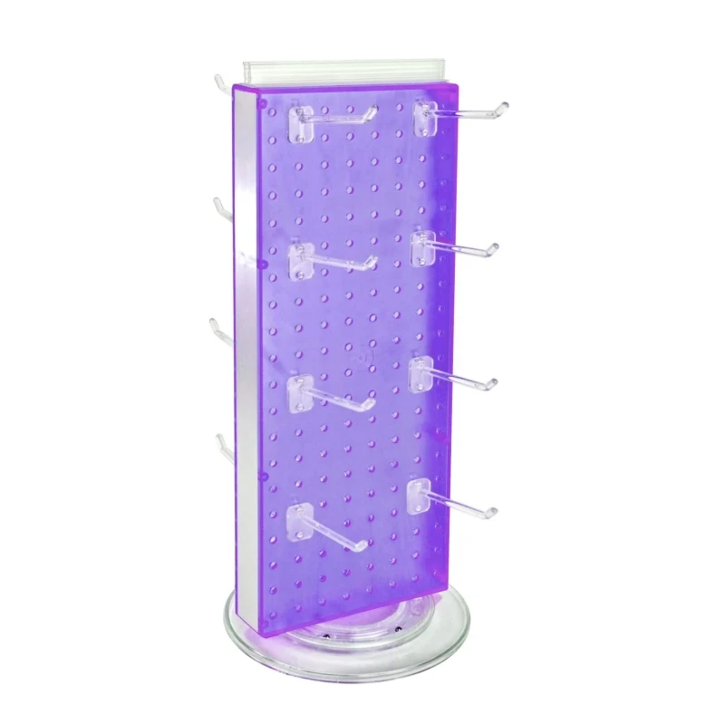 Custom Square Base Acrylic Countertop Display Stand Hook Style Acrylic ...