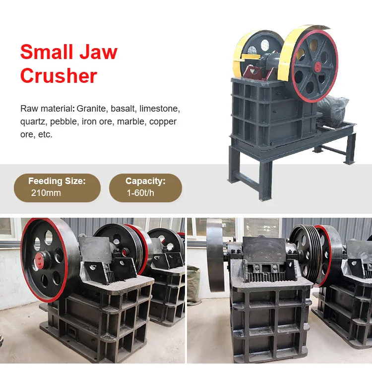 Iso Certified Pe200x300 Jaw Crusher With Screen 8x12 Mini Rock Rubble ...