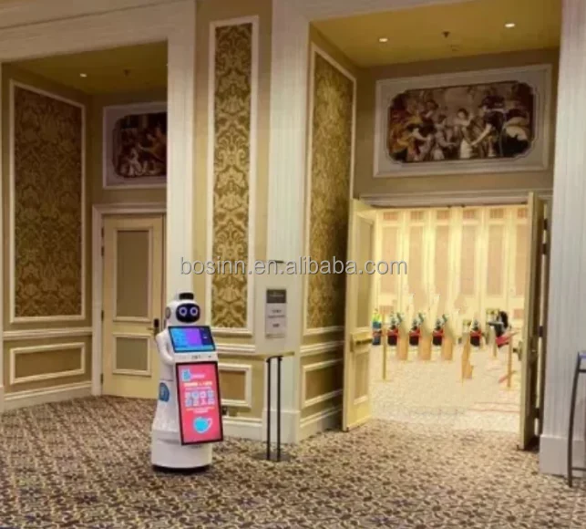 Exhibition Hall Interactive Touch Screen Robot Government Service Robot ...