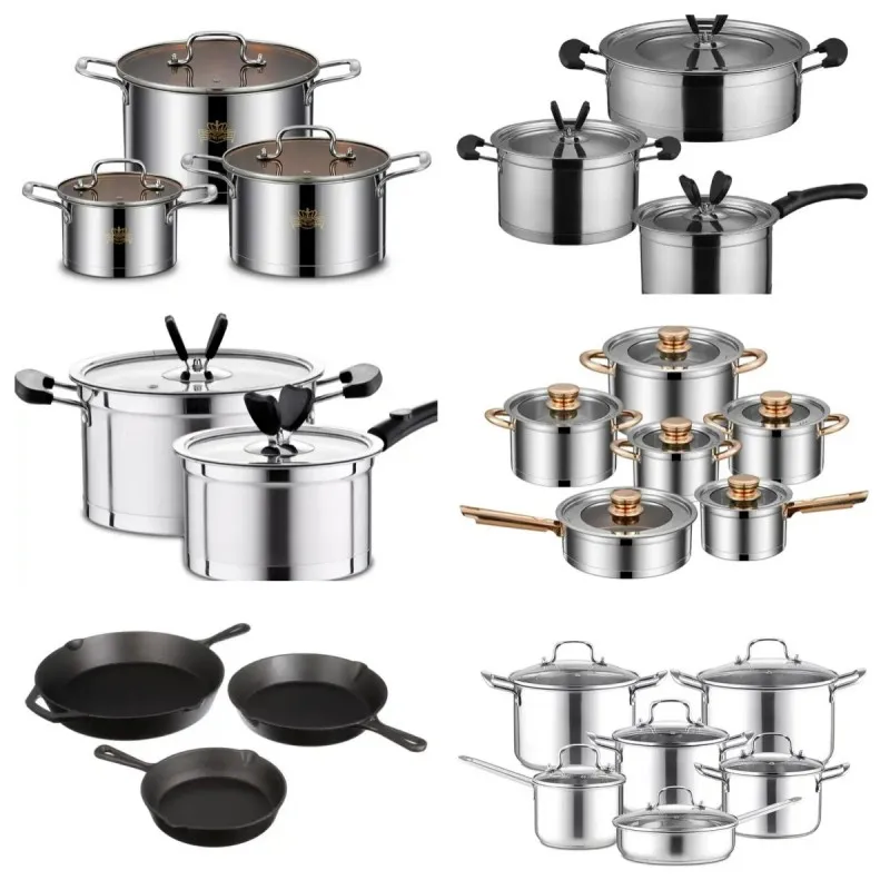Factory Cooking Pot Set New Design Stainless Steel Cooking Pot Ware Non ...