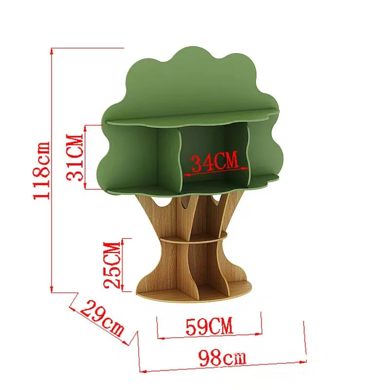 Chiquitos 3D Tree Bookshelf Wooden Book Storage Shelf for Children's ... Chiquitos 3D Tree Bookshelf Wooden Book Storage Shelf for Children's ...