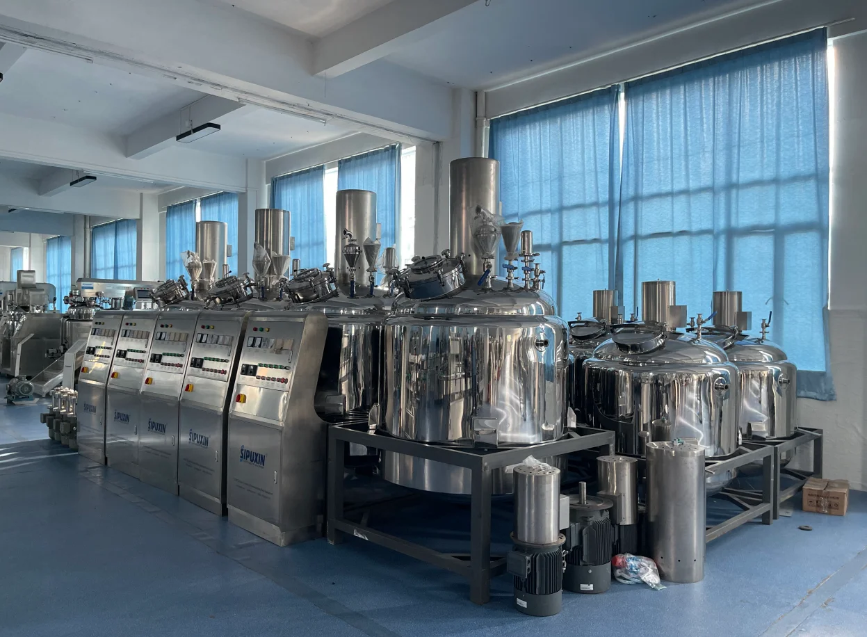 1000l Fixed Combined Type Vacuum Homogenizer Emulsifier Mixer Machine ...