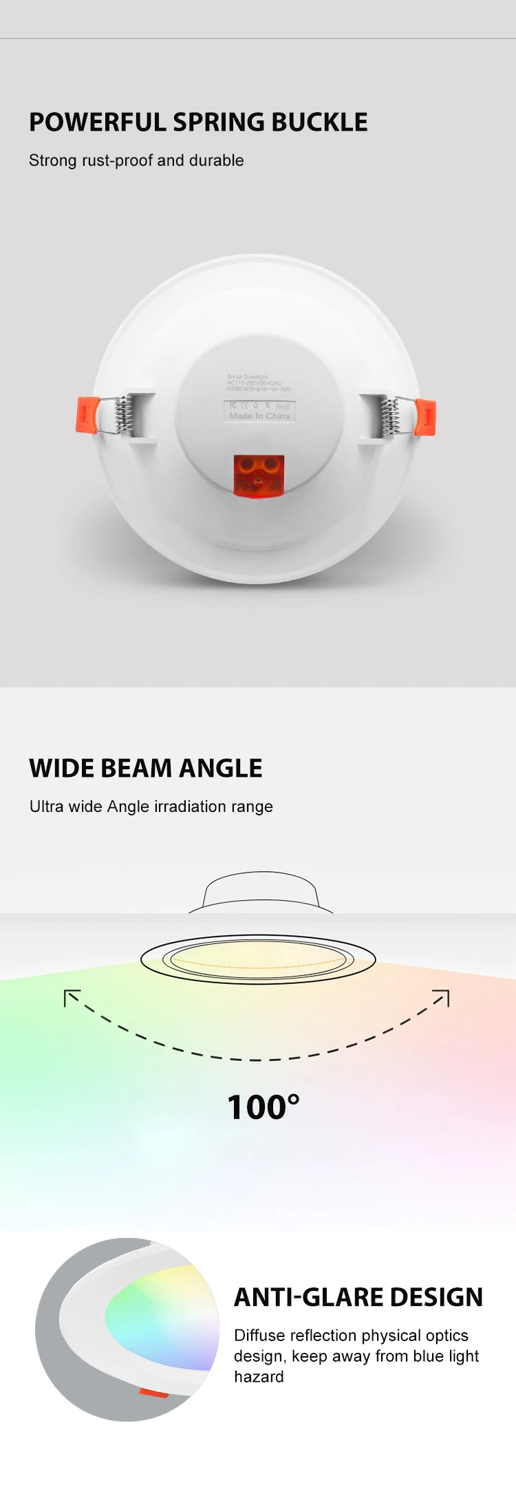 Zigbee Wifi Cct Tuya Surface Recessed Ceiling Rgbw Rgb Led Down Lights ...