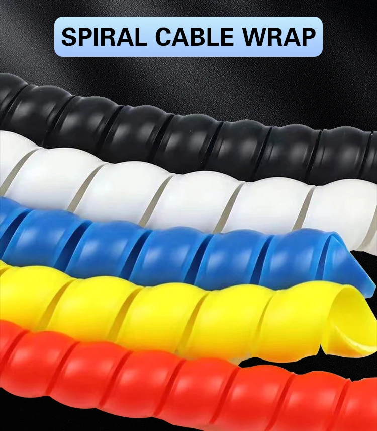 Anti-aging Universal Wire / Cable Protection Spiral Wrap Sleeve Spiral ...