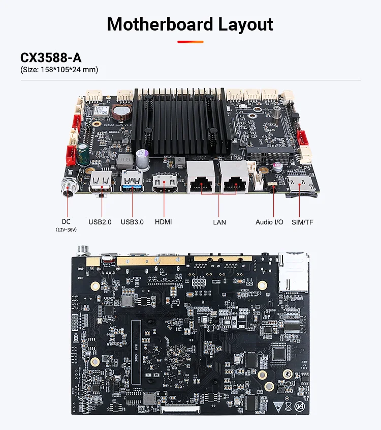 Rockchip RK3588 Board - 8K Multi-Display Android Motherboard