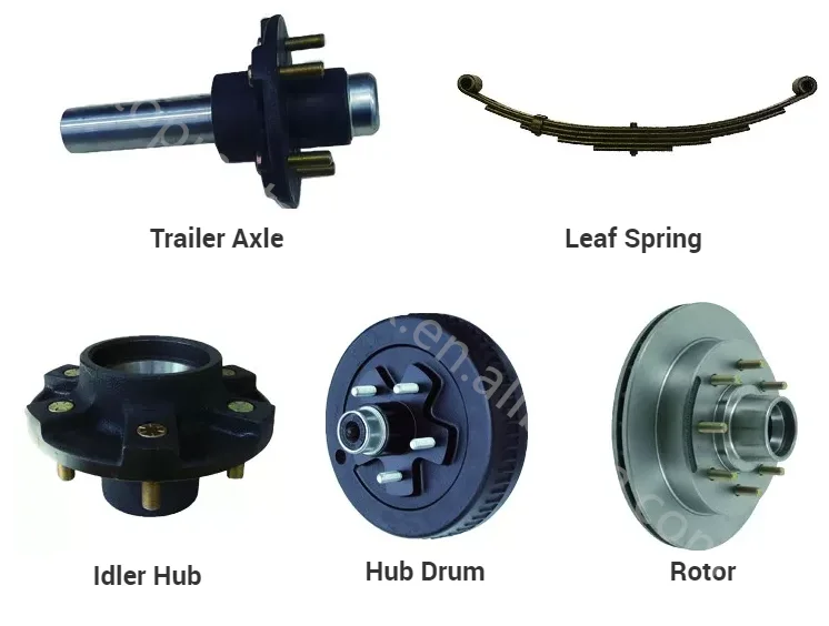 6000lbs Round Solid Utility Trailer Axle Assembly Hub Assembly For Boat ...