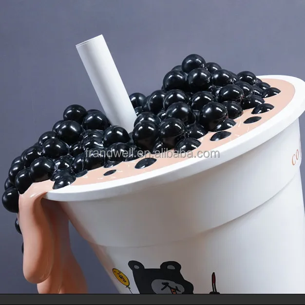 Boba Themed Party Idea - Large Fiberglass Bubble Tea Cup Statues