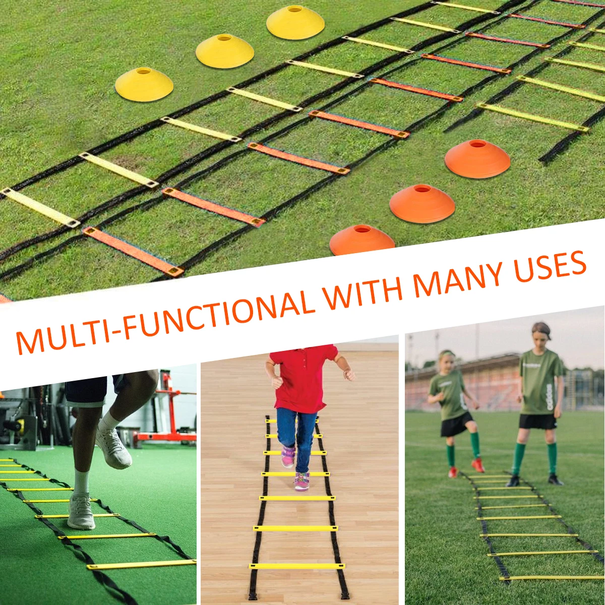 Dibikou Agility Ladder Speed Training Ladder,6M 12 Rung Speed Ladder ...