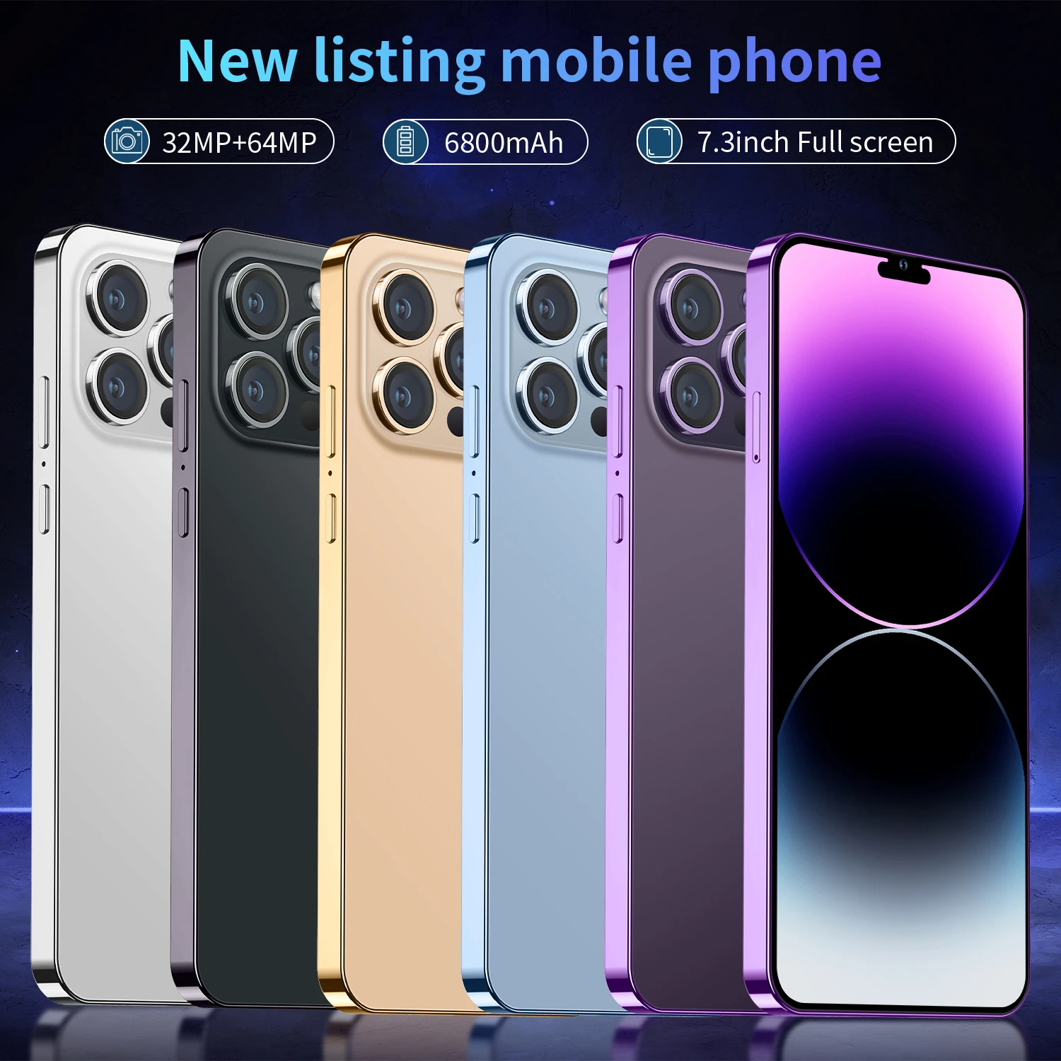 I14 Pro Max Smartphone 16gb+512gb 7.3 Inch Android 5g Smartphone ...