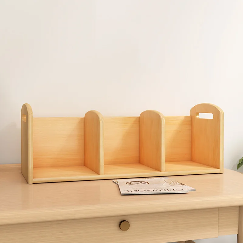 Simple Modern Solid Wood Bookshelf Desktop Shelving Nordic Retro Style ...