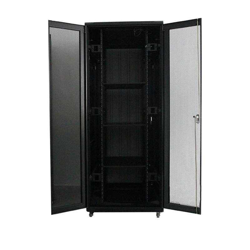 Network Server Cabinet Black Mesh Door 18u-42u Multipartition Structure ...