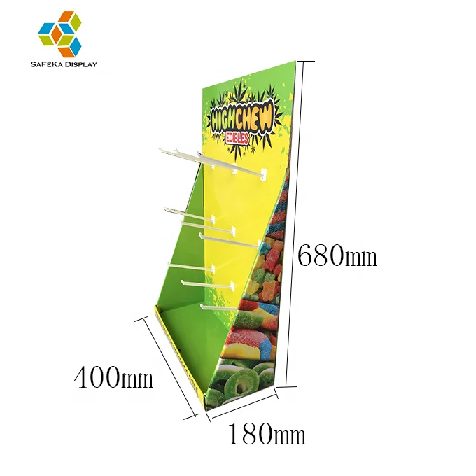 Custom Printed Hook Counter Stand - Corrugated Peg Display
