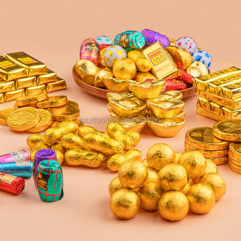 Wholesale Customized Halal Milk Chocolate Ingots Gold Coin