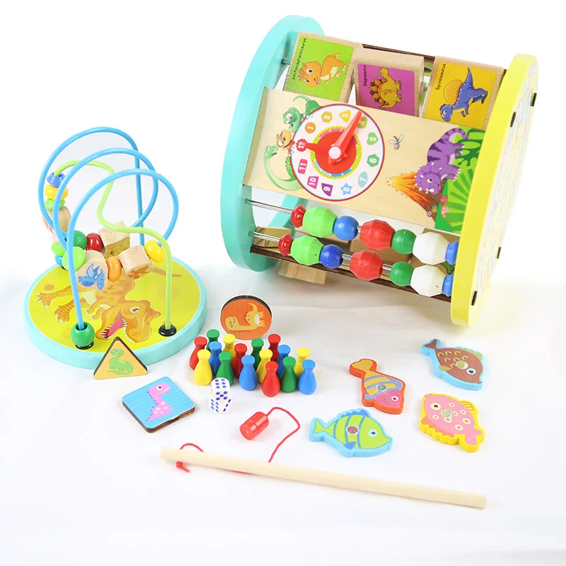 Multi-play Wooden 8 Sides Treasure Box Geometry Shapes Rotating Gear ...