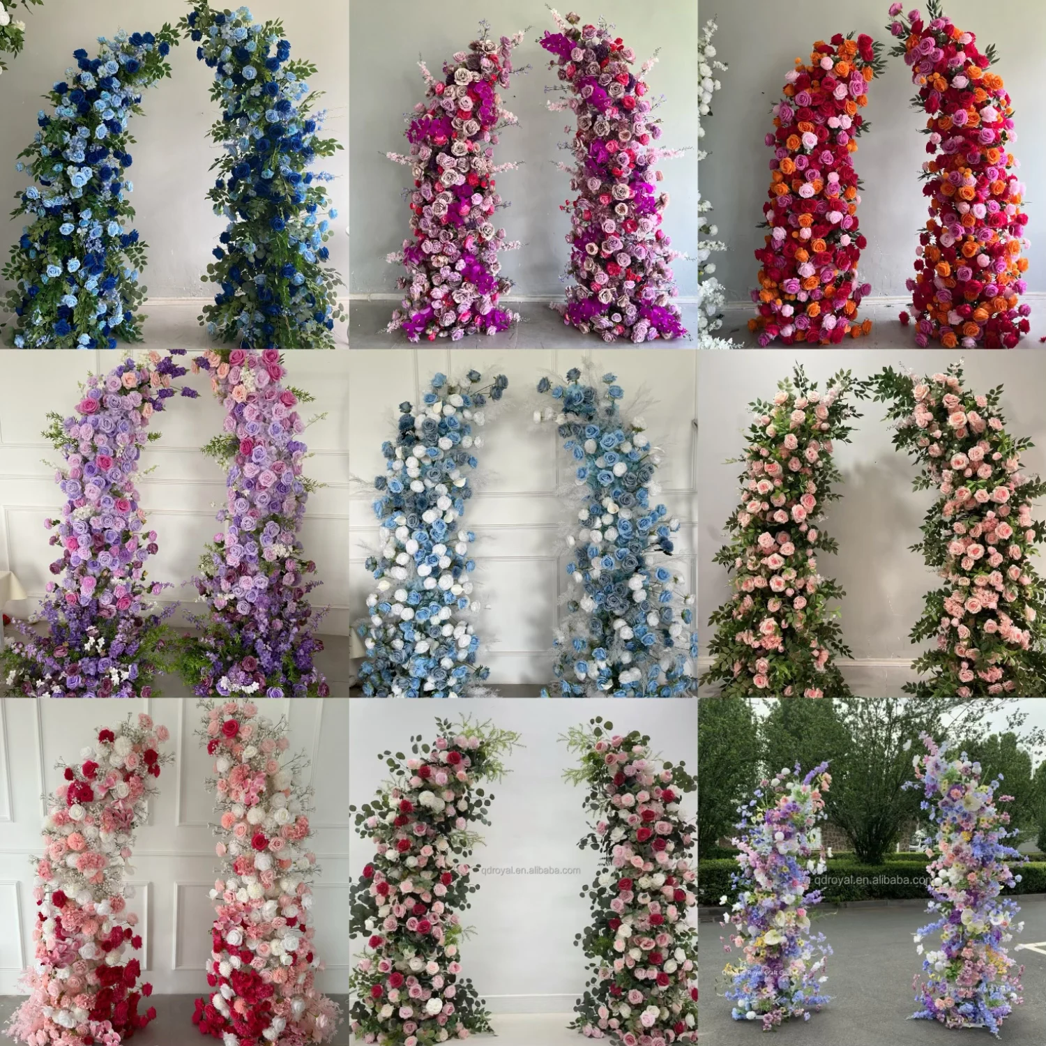 Colorful Spring Forest Series Wedding Aisle Flower Arrangement ...