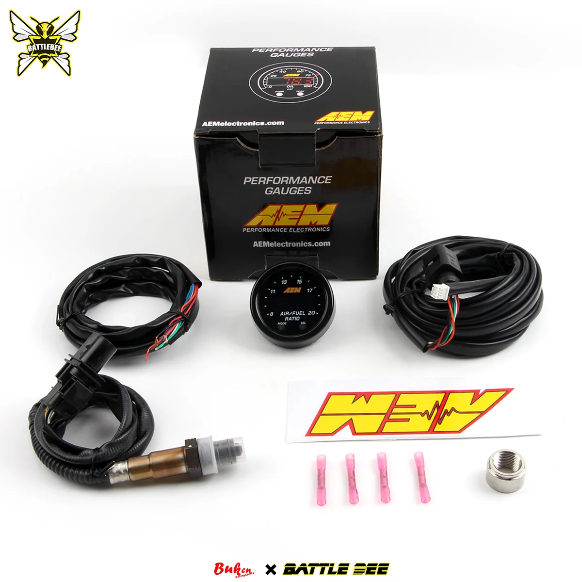 For AEM Digital LED Air Fuel Ratio Gauge Wideband Oxygen Sensor for ...