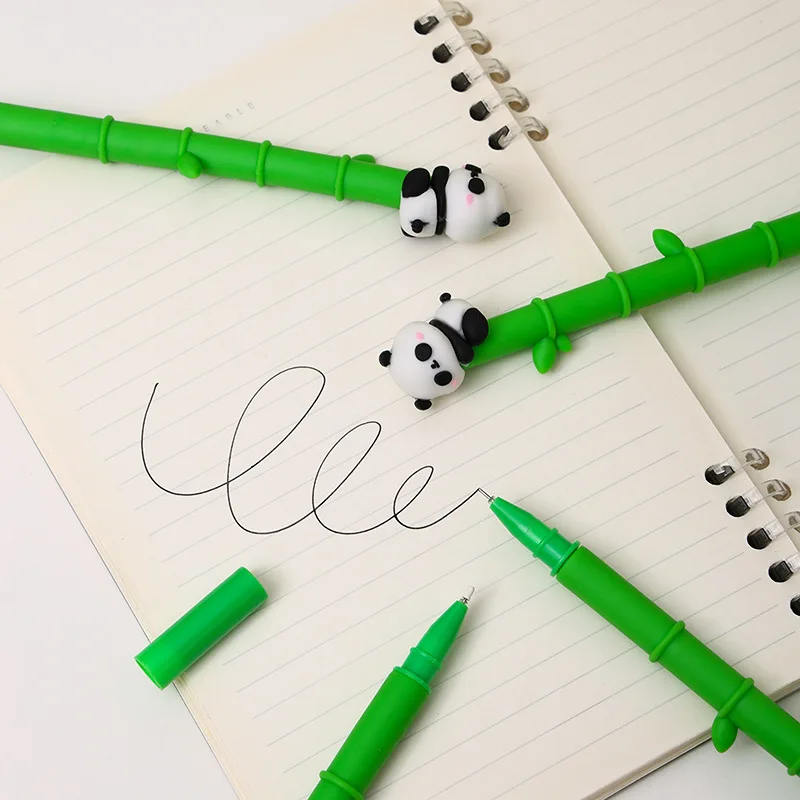 Kawaii Stationery - Cute Bamboo Panda Pen with Black Gel Ink