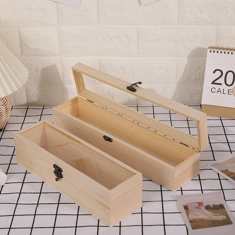 Factory Sale Custom Solid Wood Boxes for Gift Pack Toy Tea Jewelry Ring ...